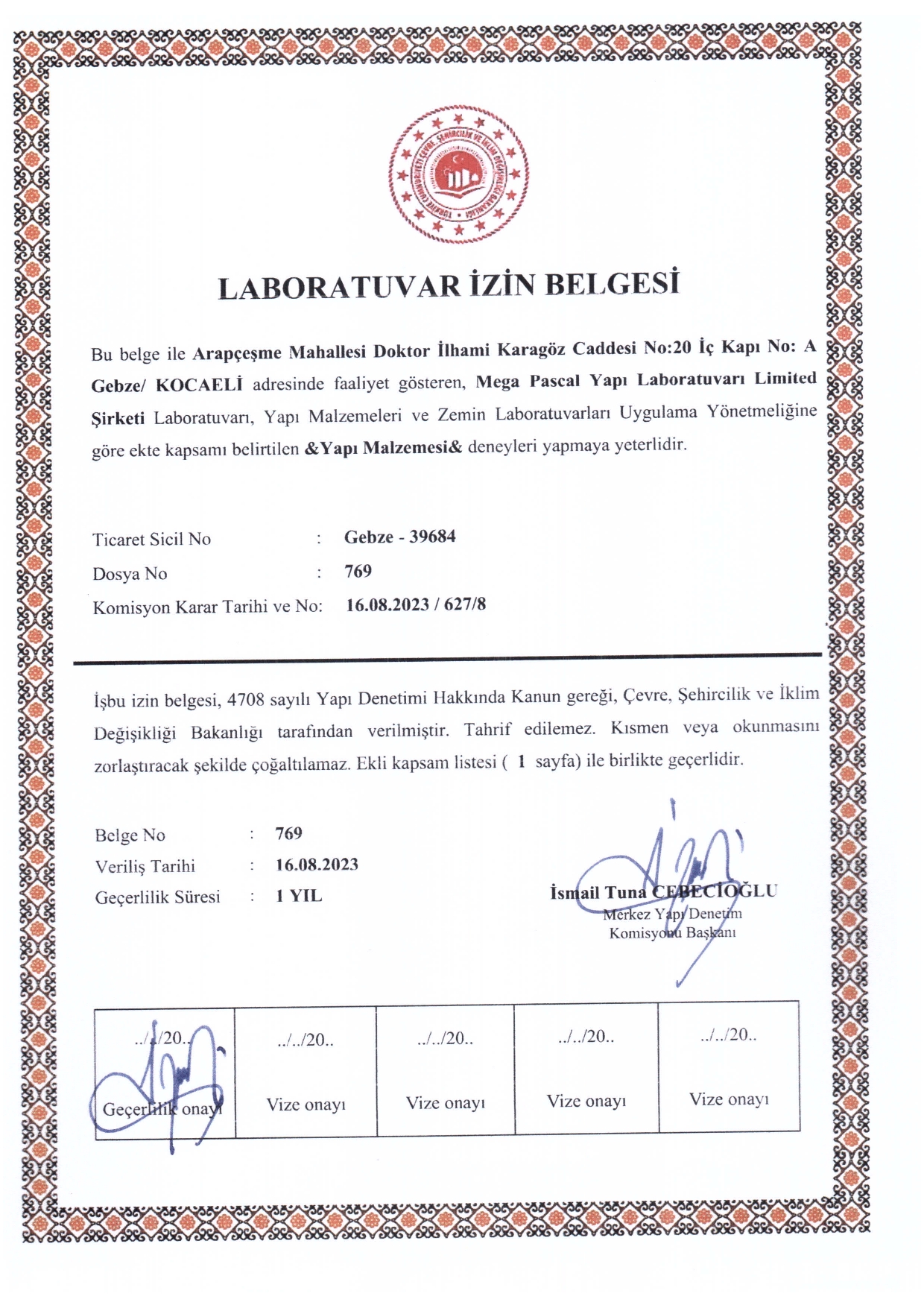 Belgelerimiz - Mega Pascal